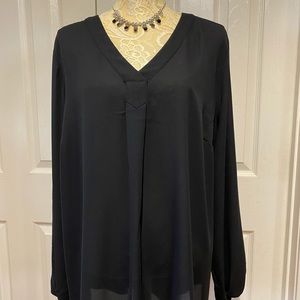 Apt. 9 | Tops | Apt 9 Black Long Sleeve Blouse Sheer 2x Womans | Poshmark